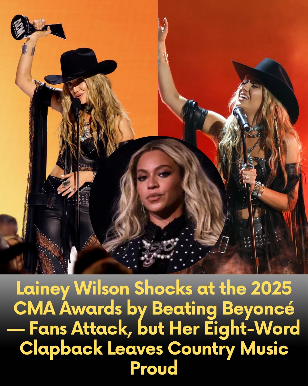 Lainey Wilson Shocks by Beating Beyoncé at Major Awards — Fans Attack ...