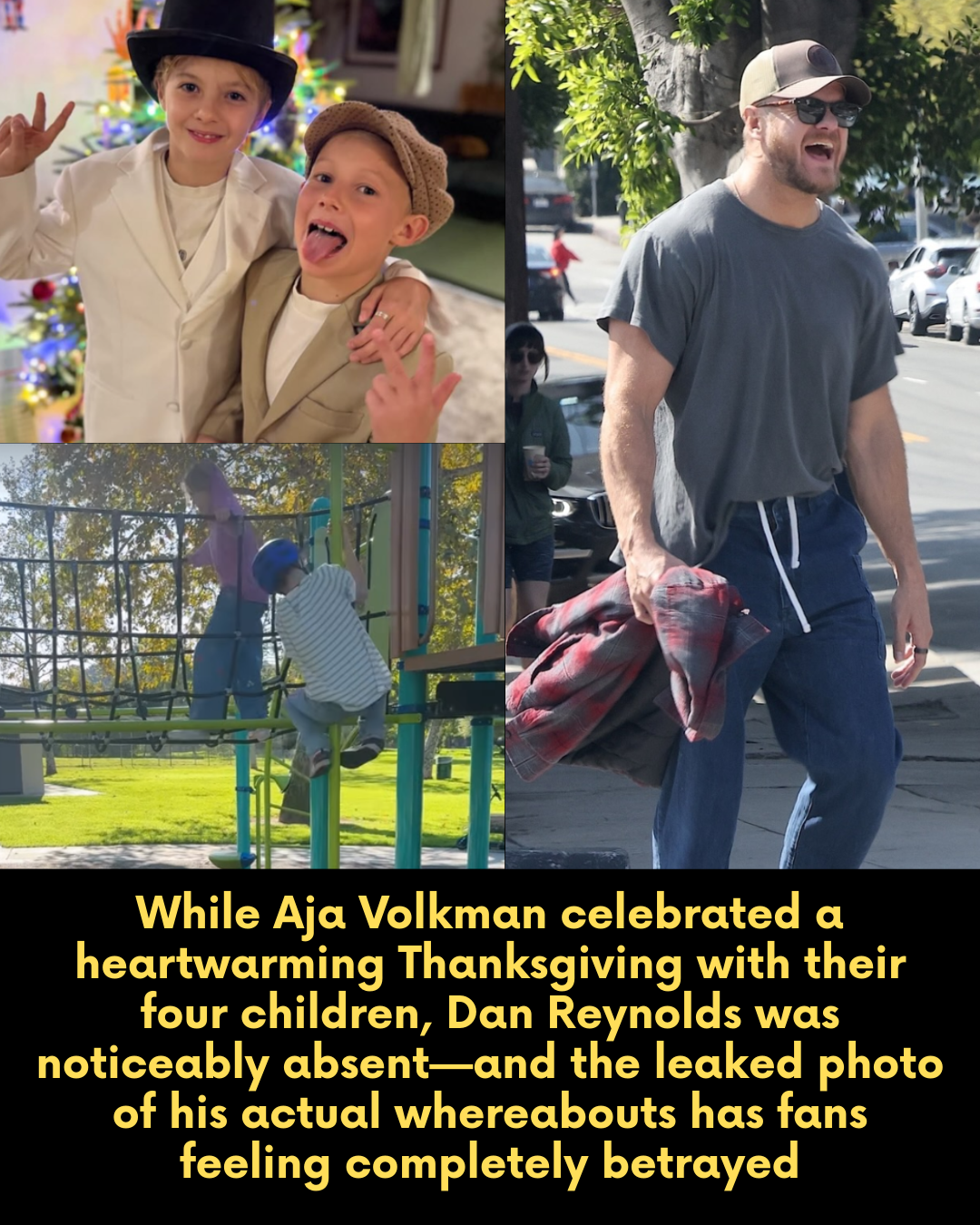 While Aja Volkman celebrated a heartwarming Thanksgiving with their four children, Dan Reynolds ...