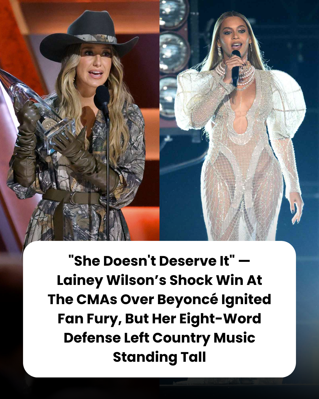 “She Doesn’t Deserve It” — Lainey Wilson’s Shock Win At The CMAs Over Beyoncé Ignited Fan Fury ...